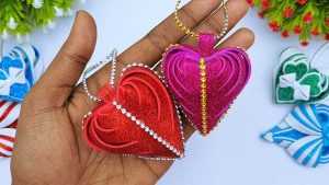 3D Heart Shape Valentine Day Gift Card - DIY Valentine's Day Crafts