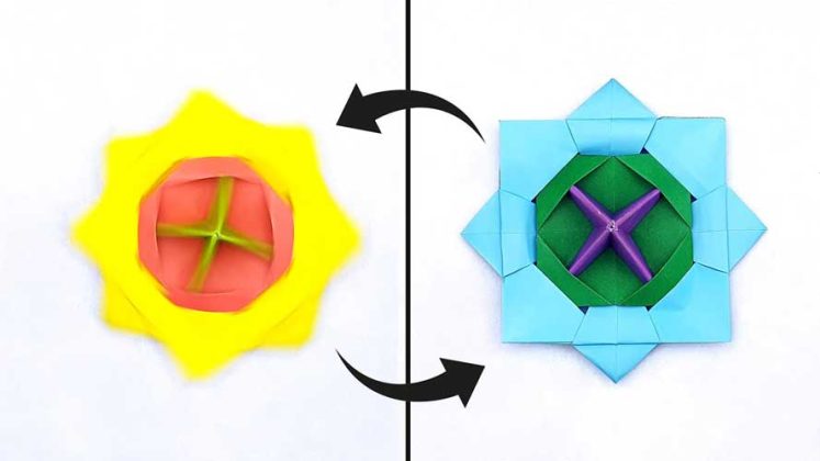 How To Fold Origami Fidget Toy Spinner