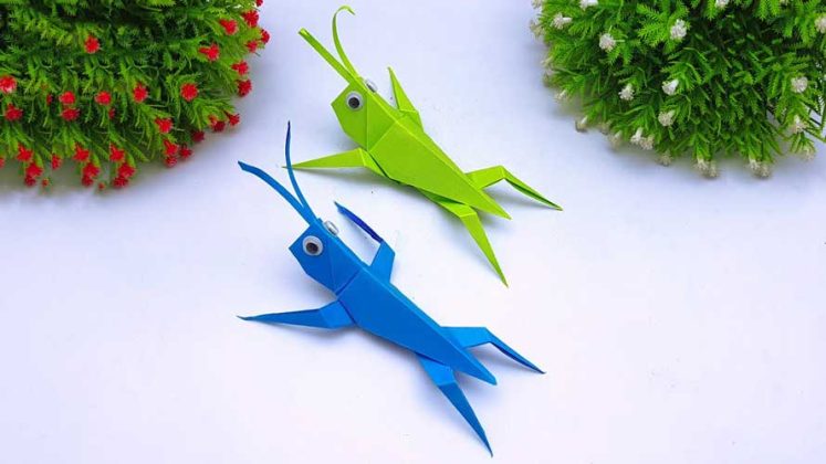 How to Make Paper Grasshopper | DIY Back To School Projects