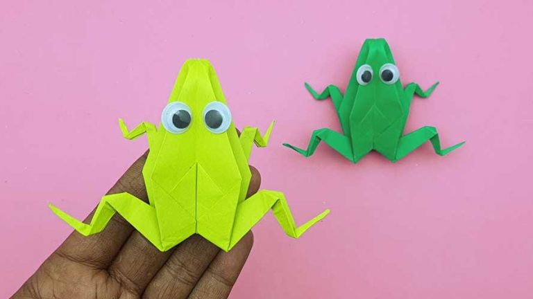 How TO Make Moving Paper Toy Frog | DIY Jumping Paper Frog